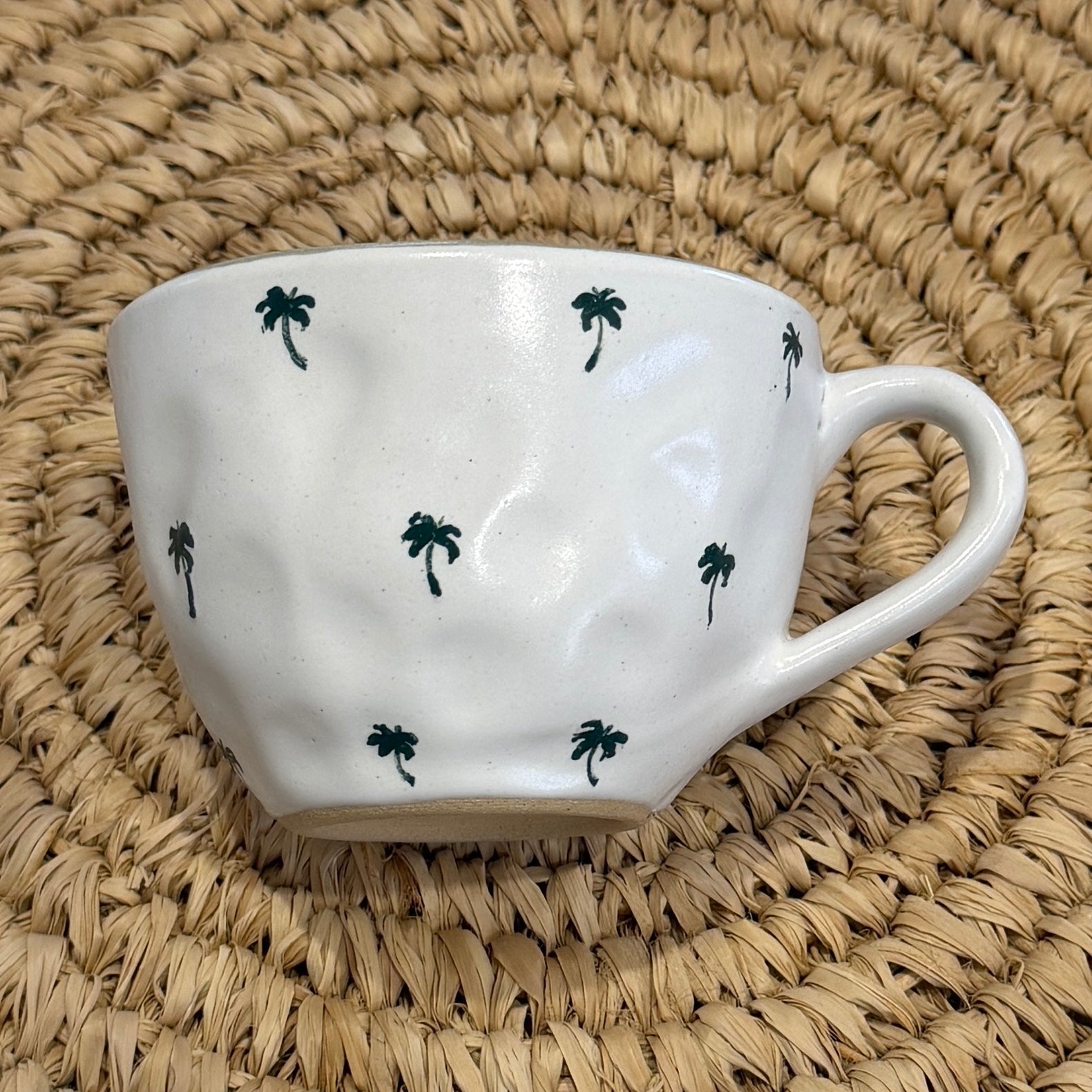 Boho Palm Tree Cup | Ceramic | Sage | Vanilla | Coastal – BoHo Dream Aus