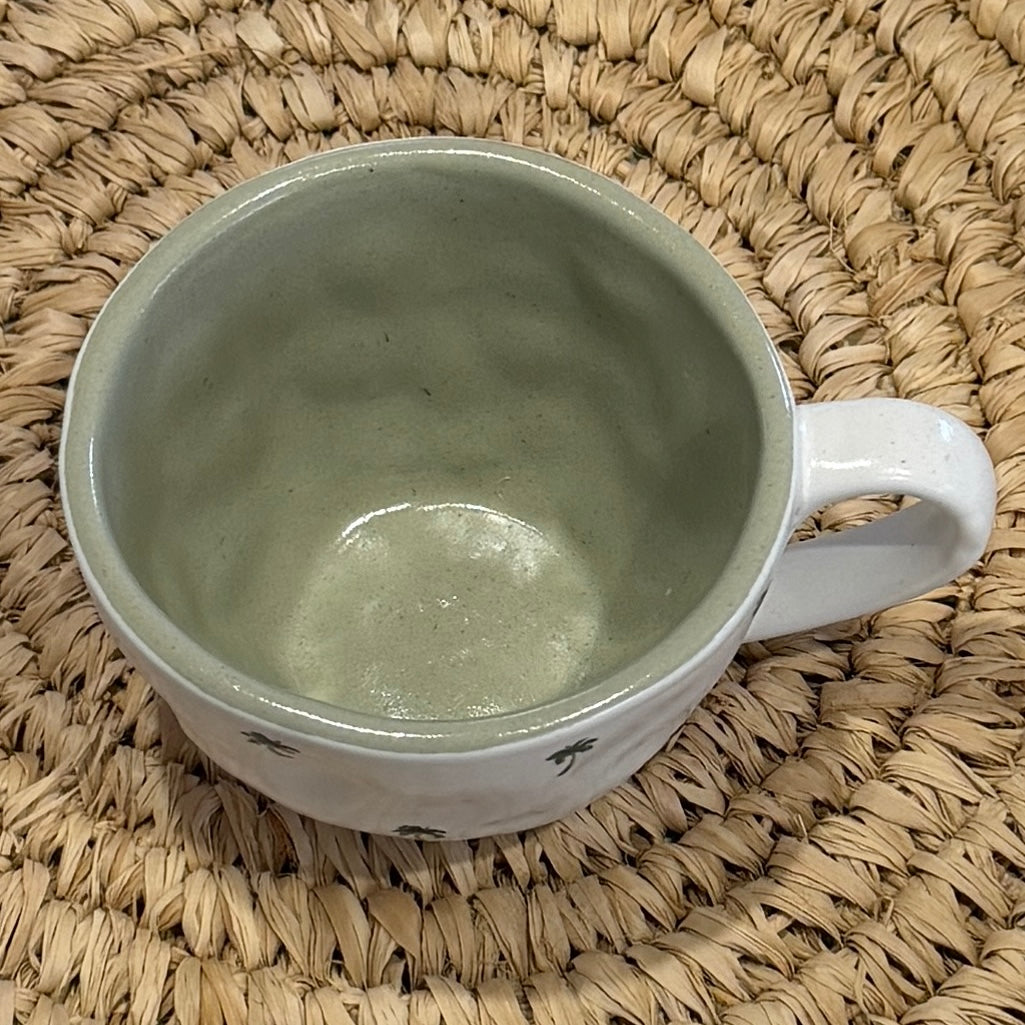 Boho Palm Tree Cup | Ceramic | Sage | Vanilla | Coastal – BoHo Dream Aus